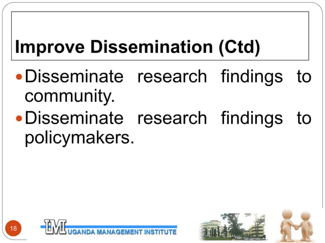 DISSEMINATION OF RESEARCH FINDINGS -Final.pptx | Technology & Computing