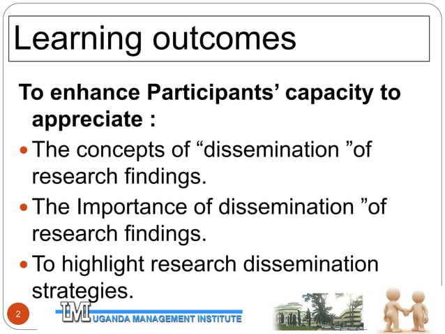 DISSEMINATION OF RESEARCH FINDINGS -Final.pptx | Technology & Computing
