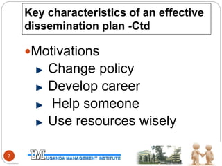 DISSEMINATION OF RESEARCH FINDINGS -Final.pptx
