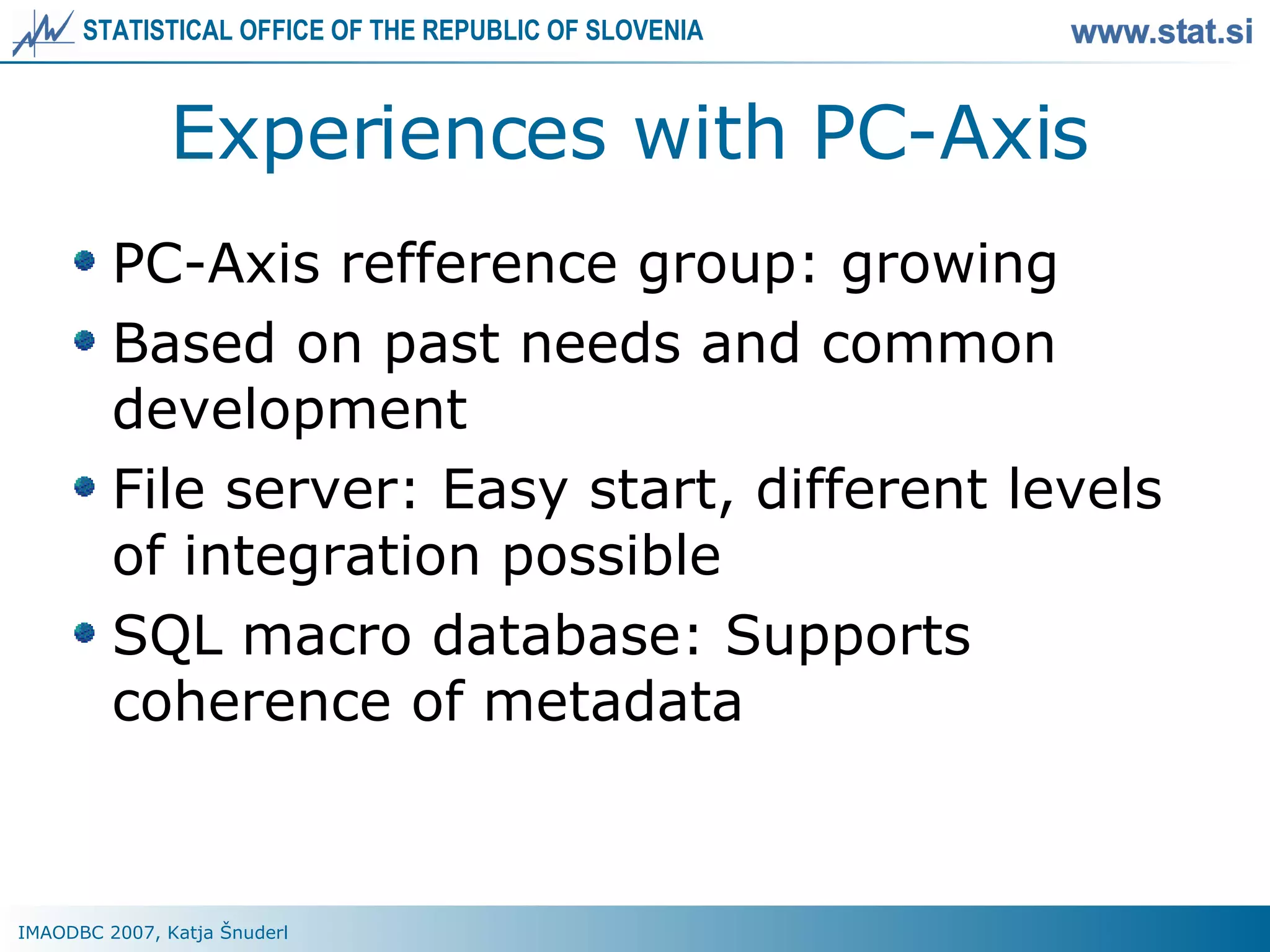 Dissemination: Output Databases | PPT | Databases | Computer Software and Applications