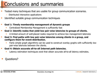 Group Communication Techniques in Overlay Networks | PPTX | Computer Networking | Computing