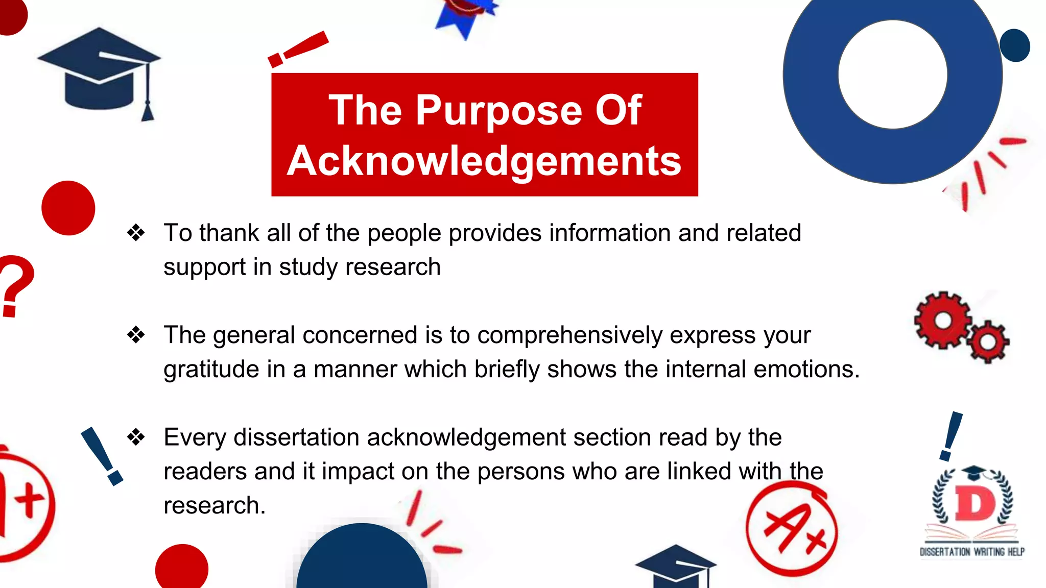 Dissertation Acknowledgment | Dissertation Writing Help | PPT
