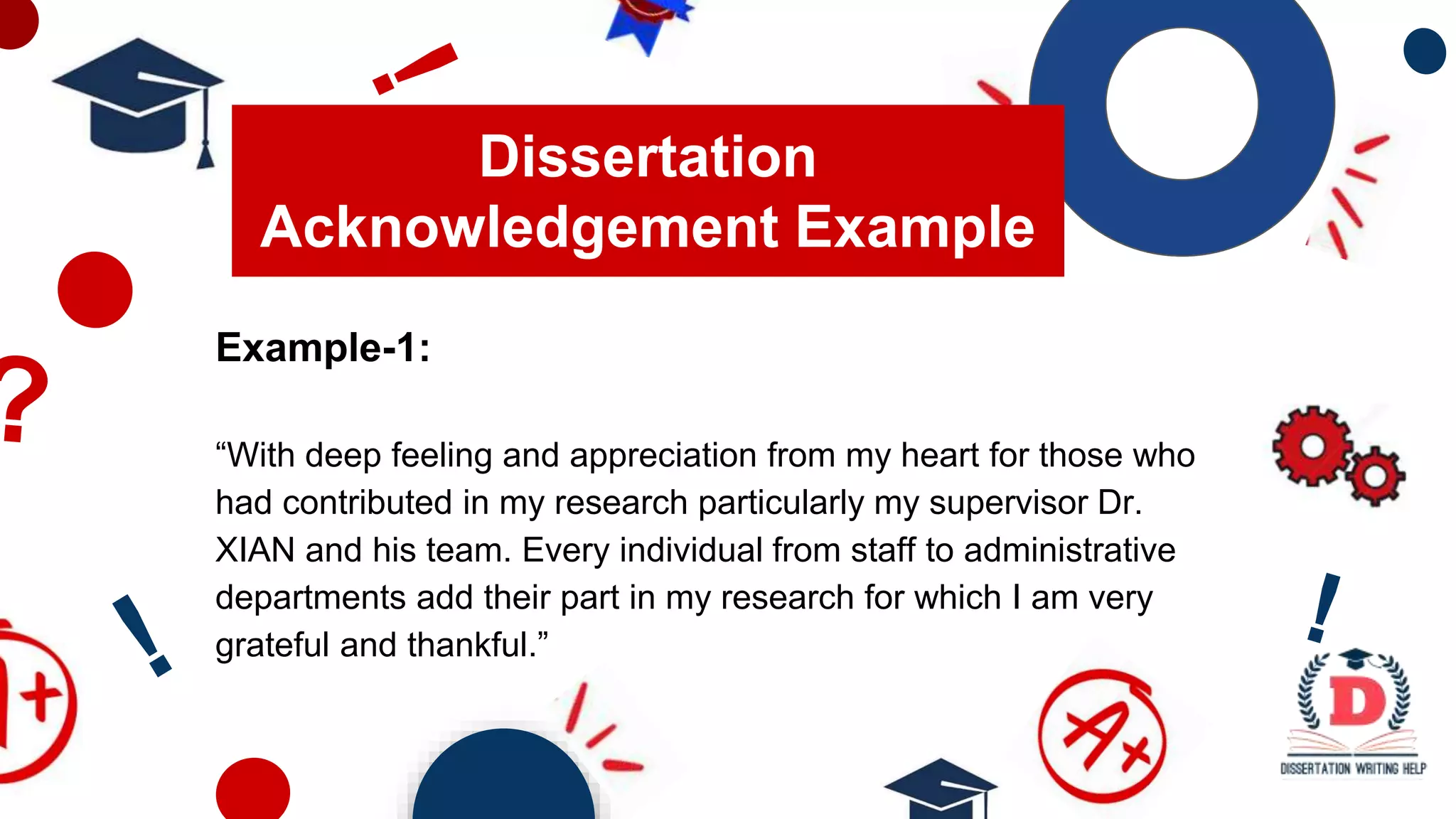 Dissertation Acknowledgment | Dissertation Writing Help | PPT