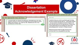 Dissertation Acknowledgment | Dissertation Writing Help | PPT