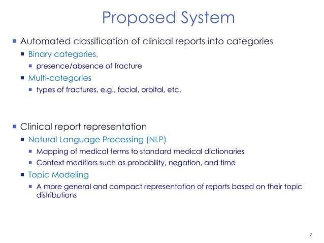 Effective Classification of Clinical Reports: Natural Language Processing-Based and Topic ...