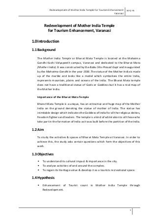 Dissertation- Mother India Temple | PDF