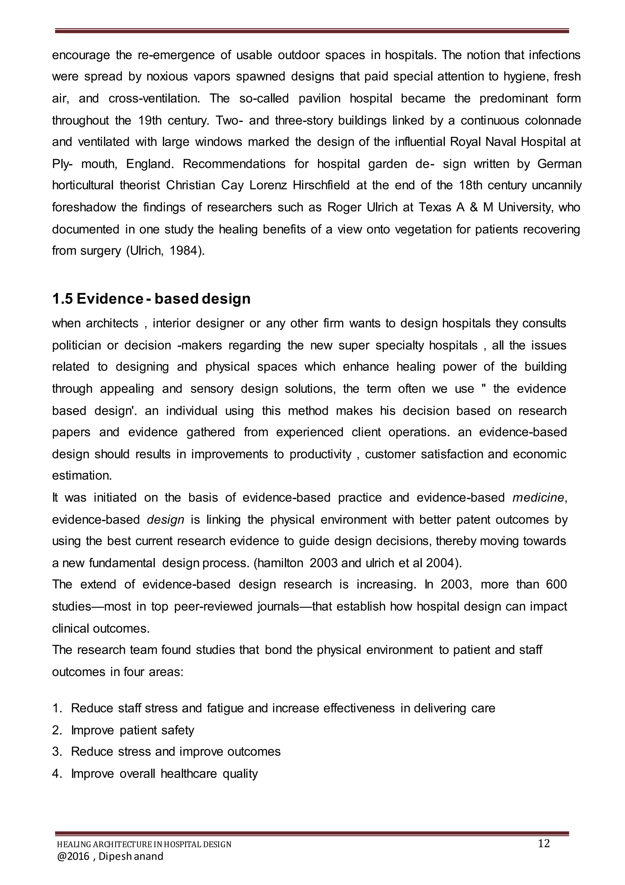 HEALING ARCHITECTURE FOR HOSPITAL | DOCX