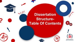 Dissertation structure table of contents | Dissertation writing help | PPT