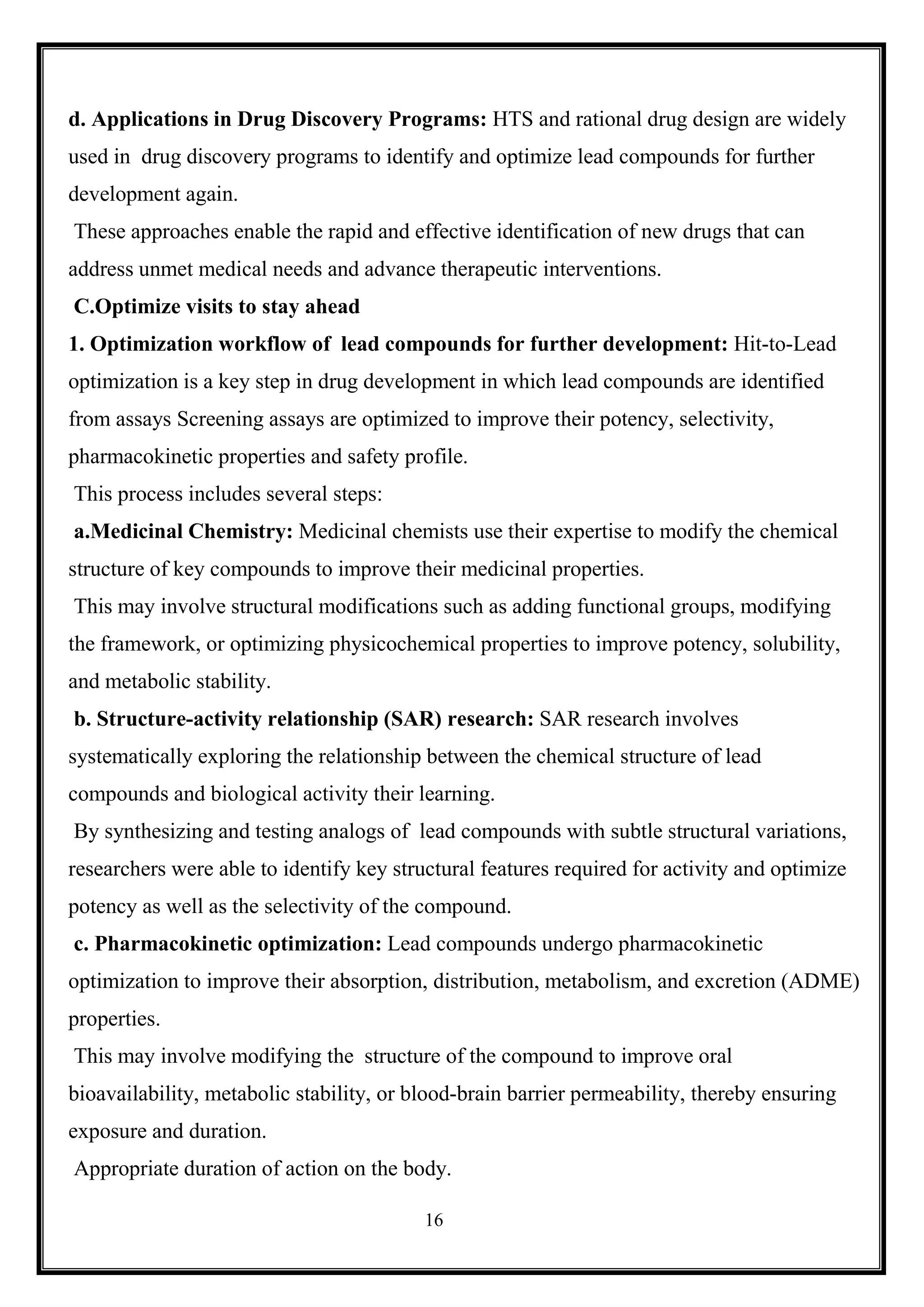 DISSERTATION on NEW DRUG DISCOVERY AND DEVELOPMENT STAGES OF DRUG ...
