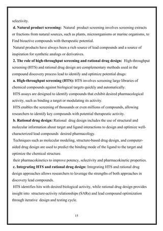 DISSERTATION on NEW DRUG DISCOVERY AND DEVELOPMENT STAGES OF DRUG ...