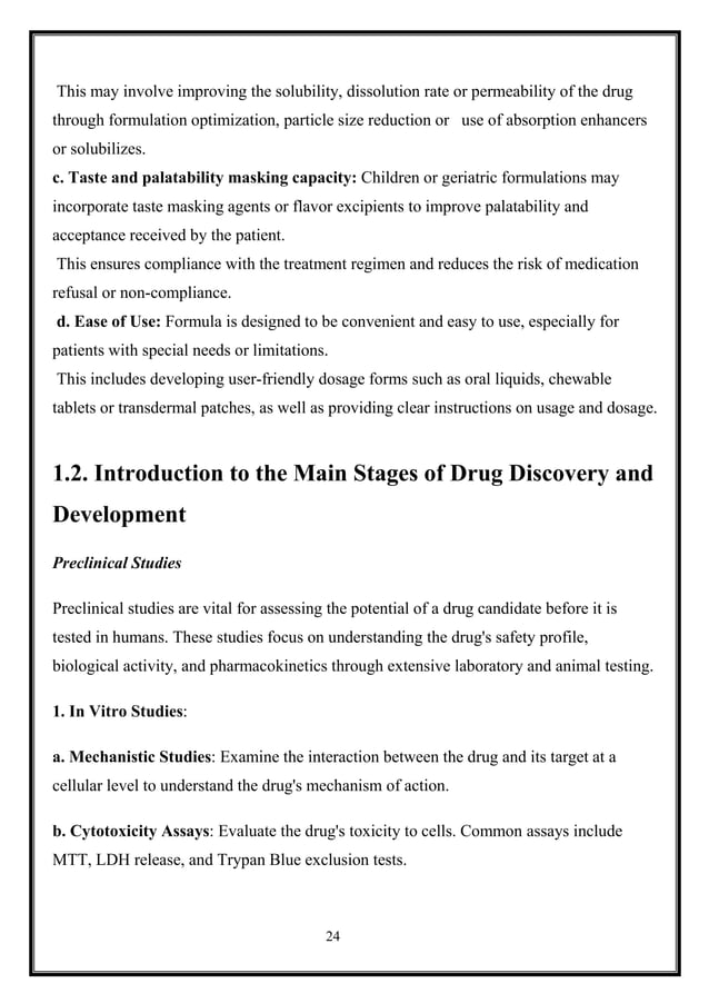 DISSERTATION on NEW DRUG DISCOVERY AND DEVELOPMENT STAGES OF DRUG ...