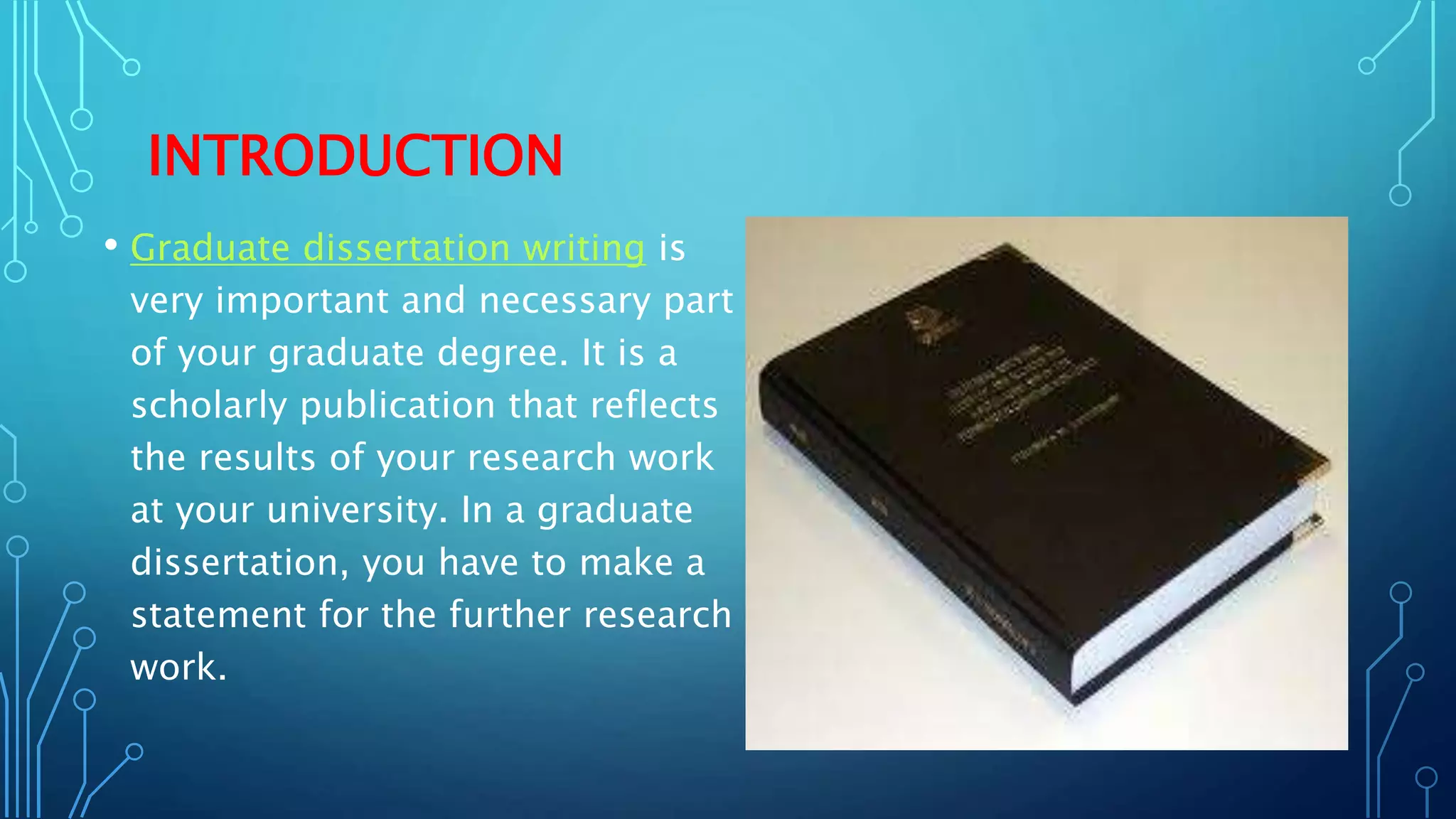 Graduate dissertation writing | PPTX
