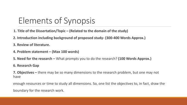 Dissertation and Synopsis.pptx