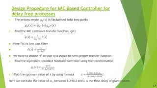 Design of imc based controller for industrial purpose | PPTX | Radio Control | Hobbies & Interests