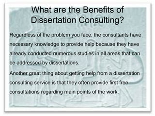 Dissertation consulting service | PPT