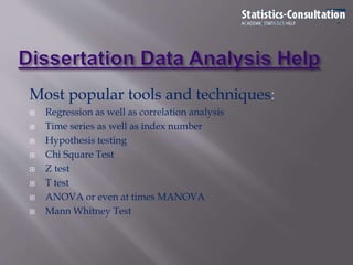 Dissertation data analysis help | PPT