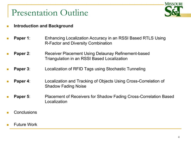 Real Time Localization Using Receiver Signal Strength Indicator | PPT