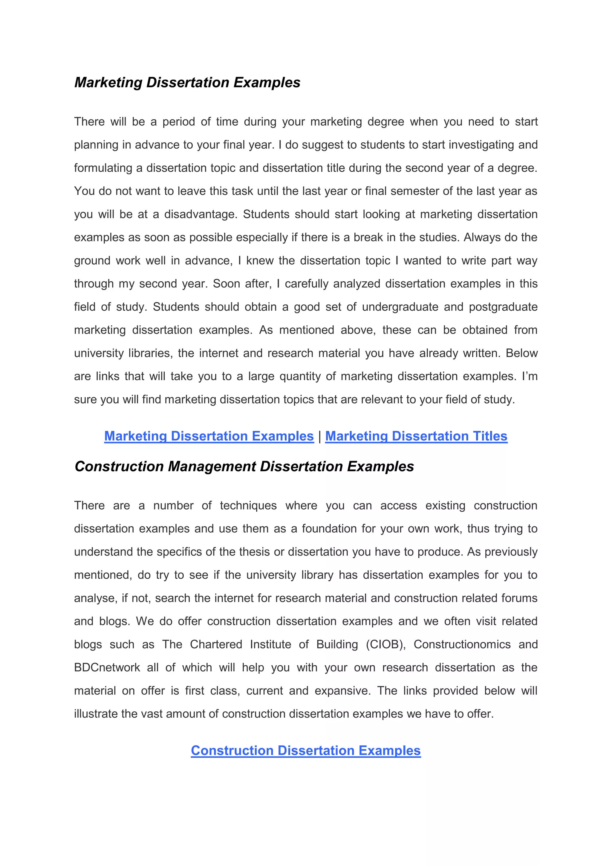 Dissertation Examples | Sample Dissertations | PDF Dissertation Examples | Sample Dissertations | PDF