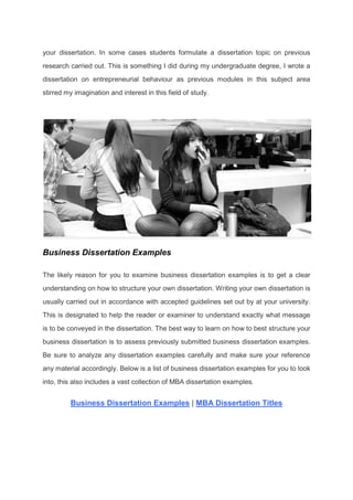 Dissertation Examples