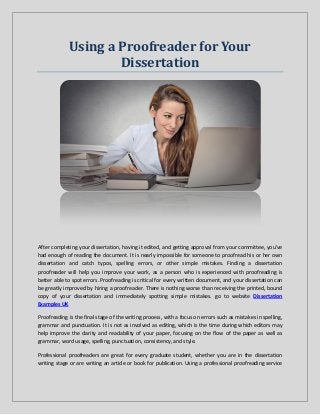 Dissertation examples uk