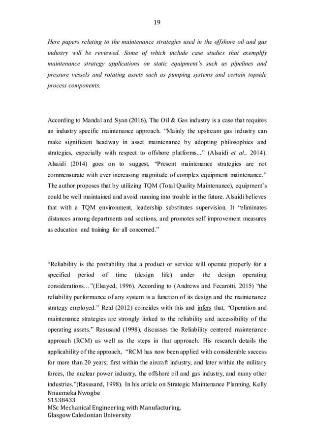 Analytical Hierarchy Process applied to maintenance strategy selection for offshore platforms in ...