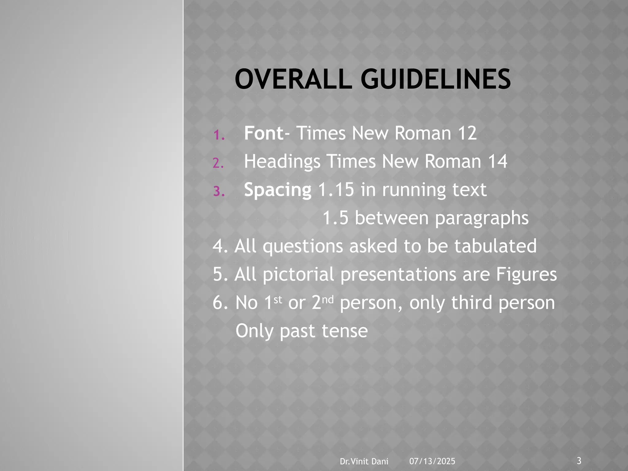 Dissertation Guidelines for students that intend to take up the ...