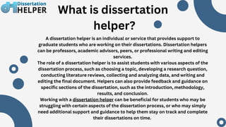 What is dissertation helper? | PPT