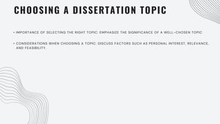 Dissertation Help: A Comprehensive Guide | PPTX | Educational Assessment | Education