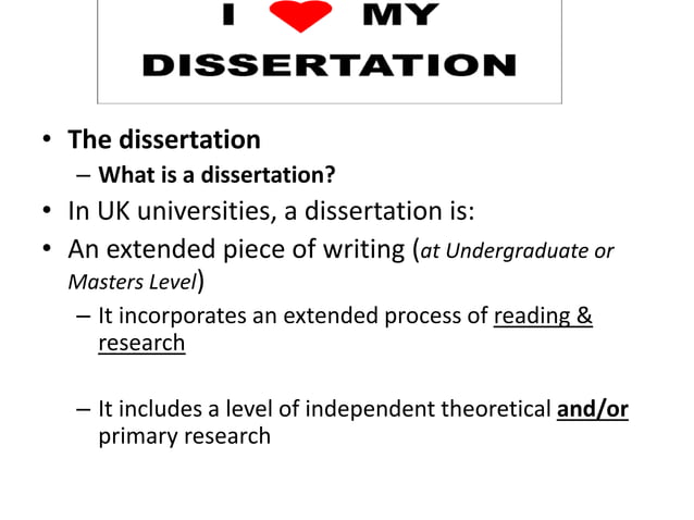 Introduction to Writing Your Dissertation | PPTX