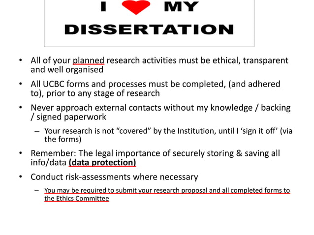 Introduction To Writing Your Dissertation Pptx