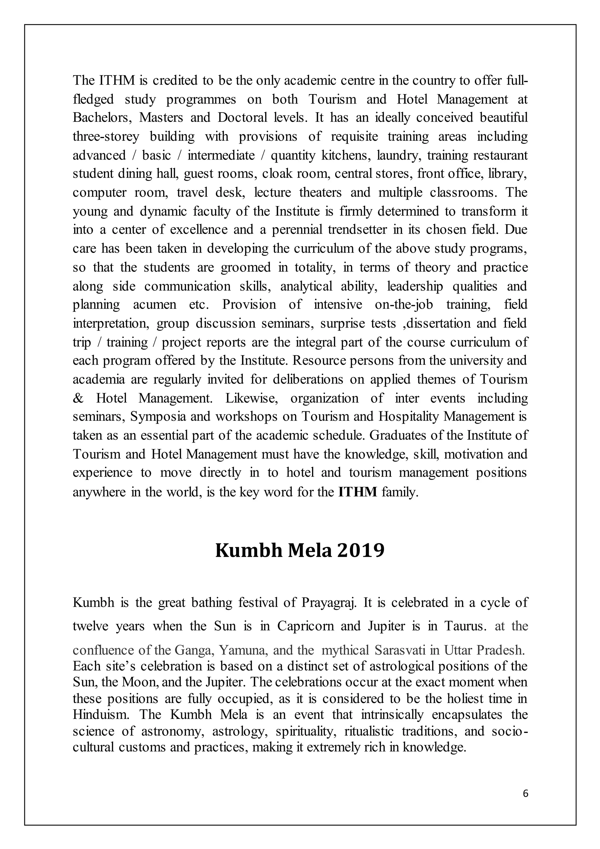Dissertation Kumbh Mela 2019 | DOCX
