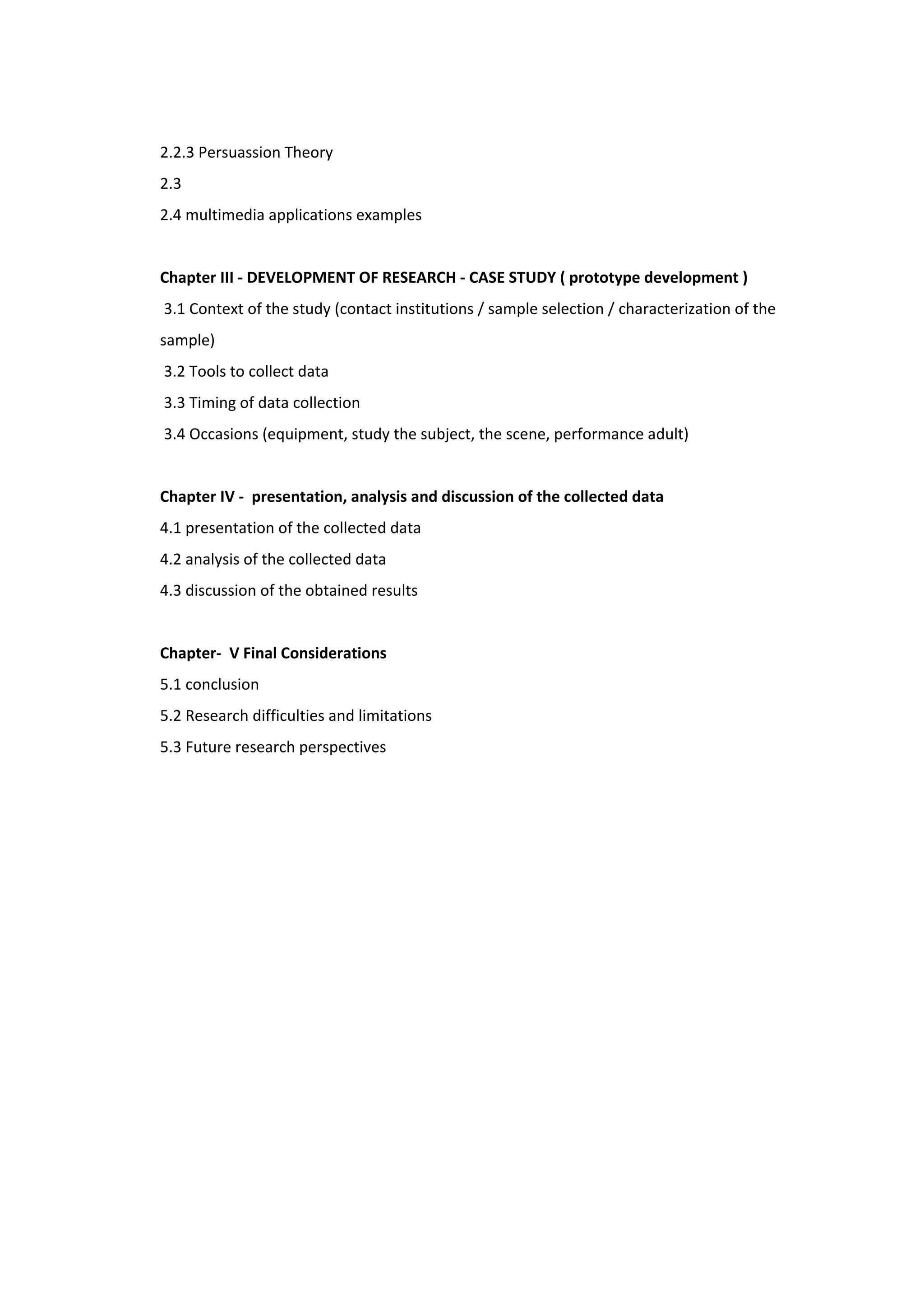 Dissertation Outline | PDF