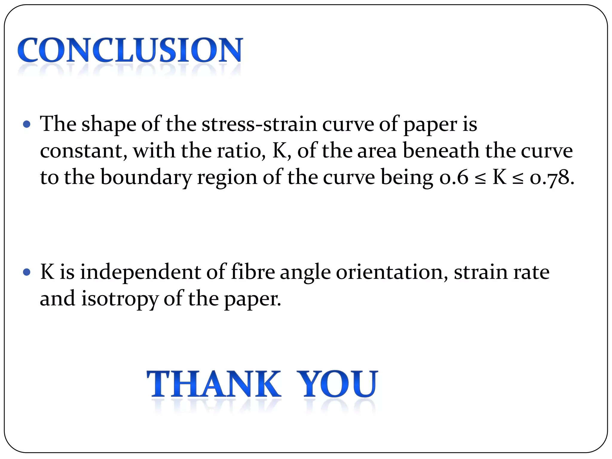 Factors influencing the stress-strain curve of paper. | PPTX ...