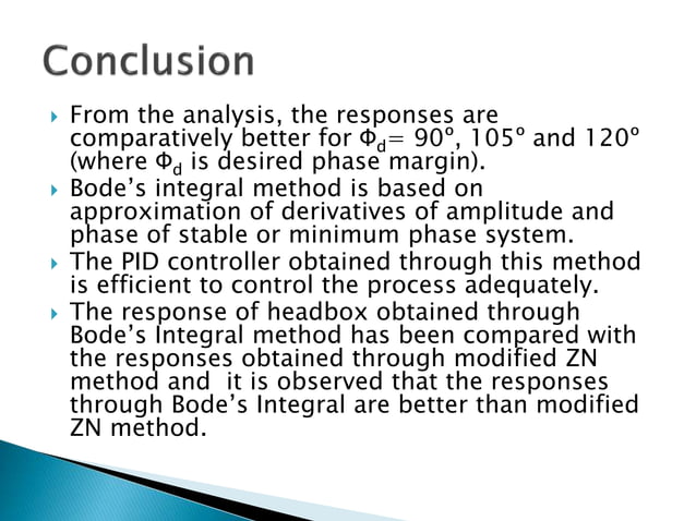PPT ON BODE INTEGRAL METHOD FOR HEADBOX | PPT