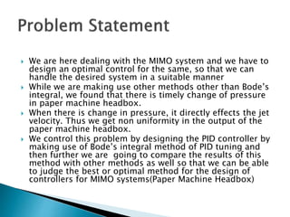PPT ON BODE INTEGRAL METHOD FOR HEADBOX | PPTX | Radio Control ...