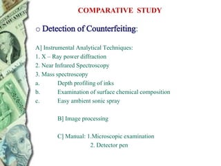 Detection and Prevention of counterfeiting of paper currency | PPT