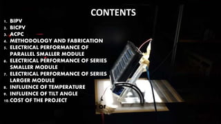 Manufacture and Testing of Building Integrated Photovoltaic system | PPT