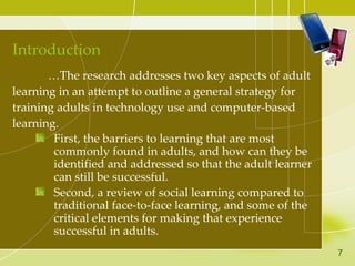 Adult Learning & Technology | PPT