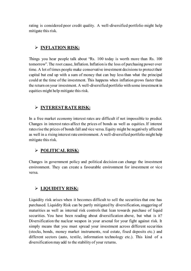 Dissertation report sangeeta bcom(h)6thsem | DOCX | Mutual Funds | Personal Investing