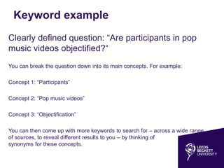 Getting started with your research skills | PPT