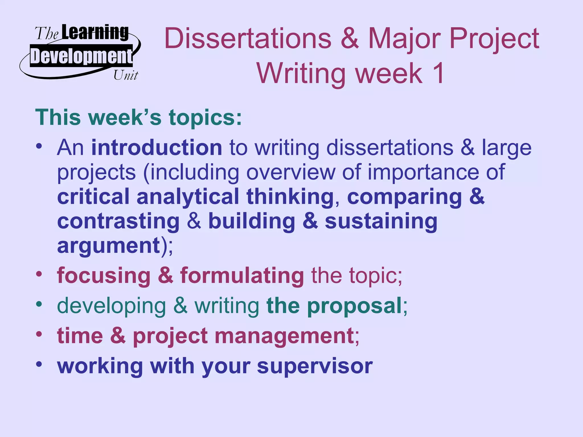 Dissertations 1 introduction (handout) | PPT