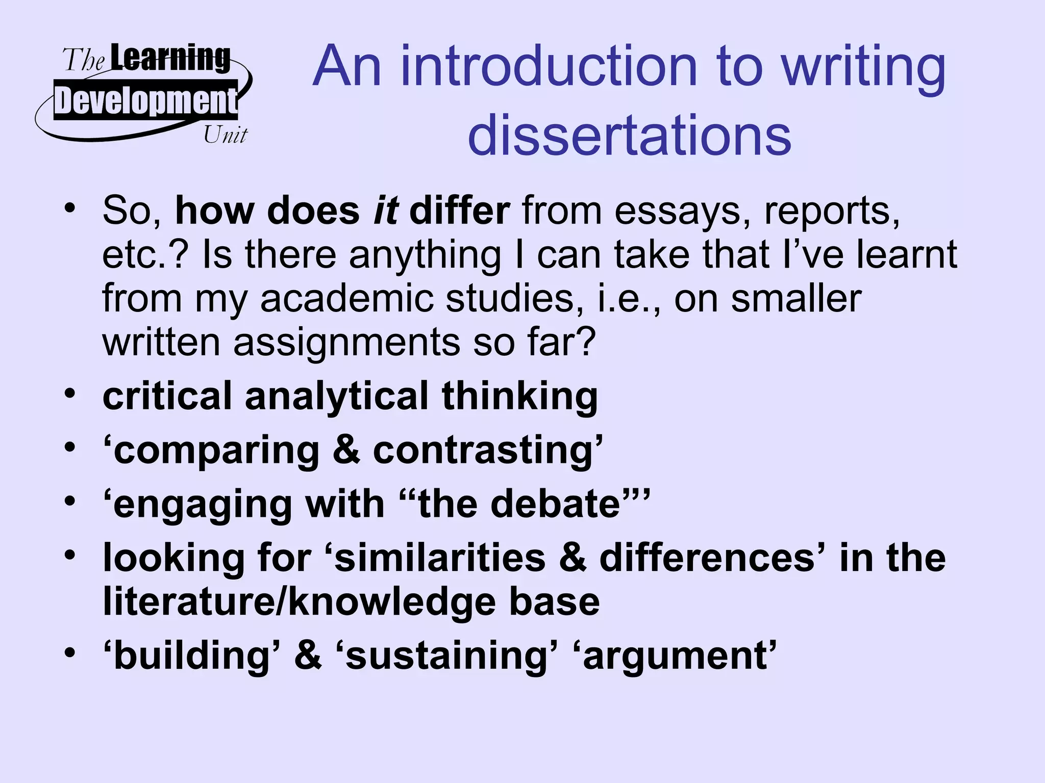 Dissertations 1 introduction (handout) | PPT