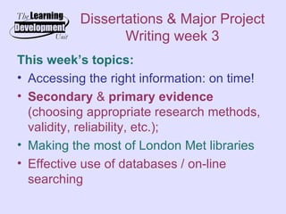 Dissertations 3 research 2 | PPT