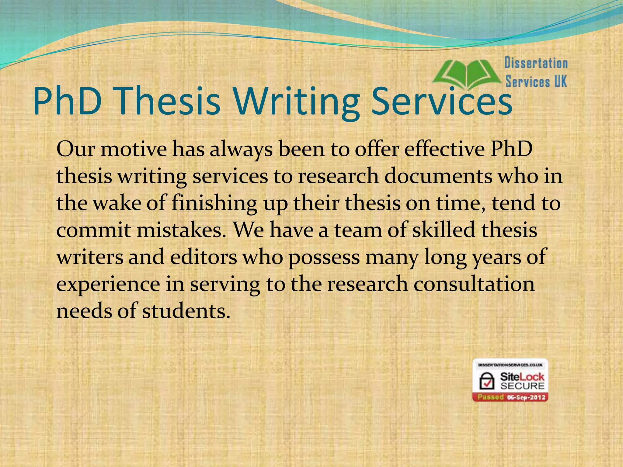 Dissertation proposal writing services | PPT