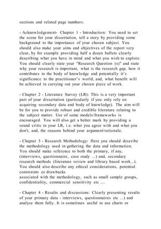 Dissertation Structure GuidelinesIt will be important to set | DOCX ...