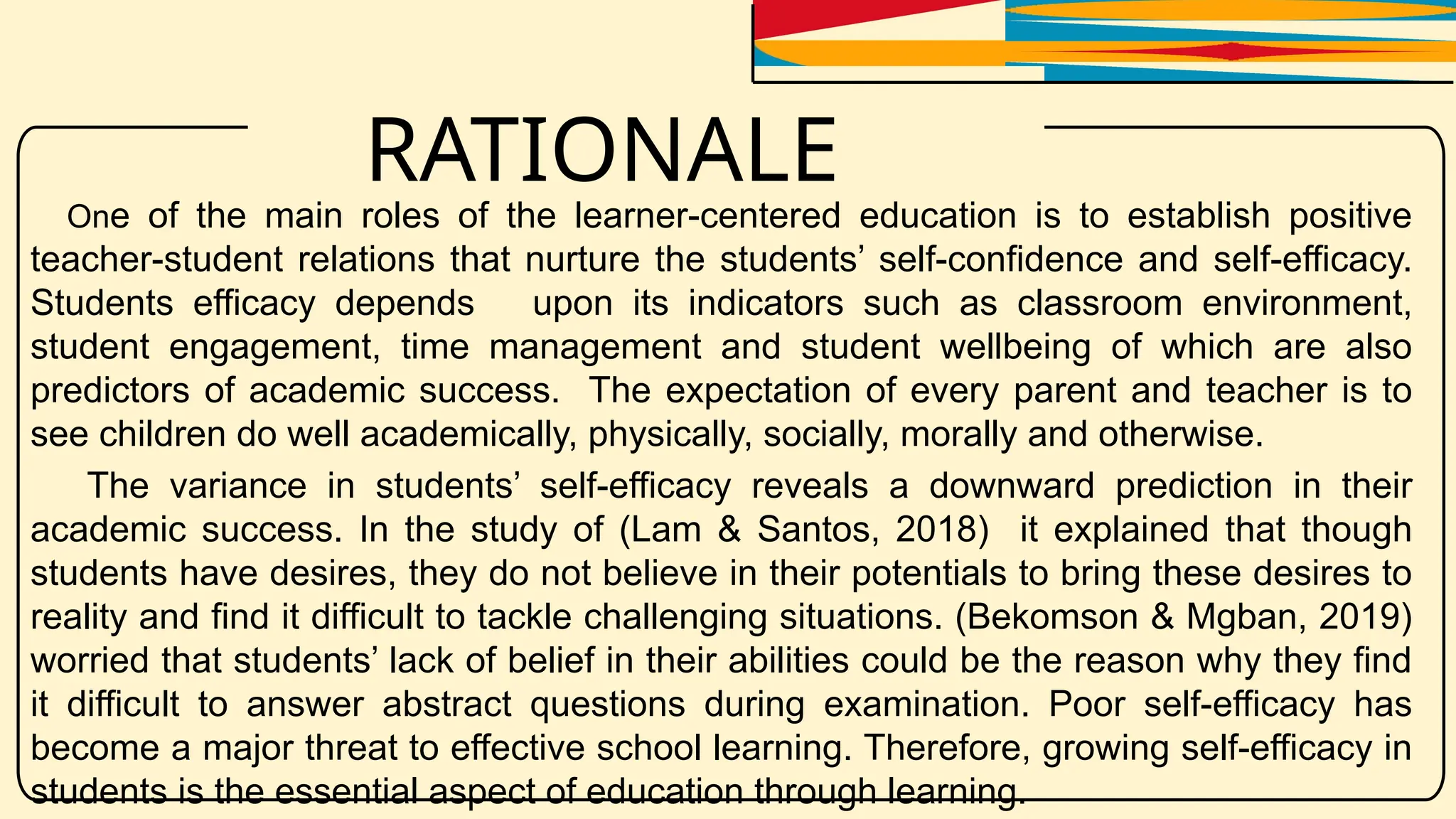 Classroom environment , student efficacy | PPTX