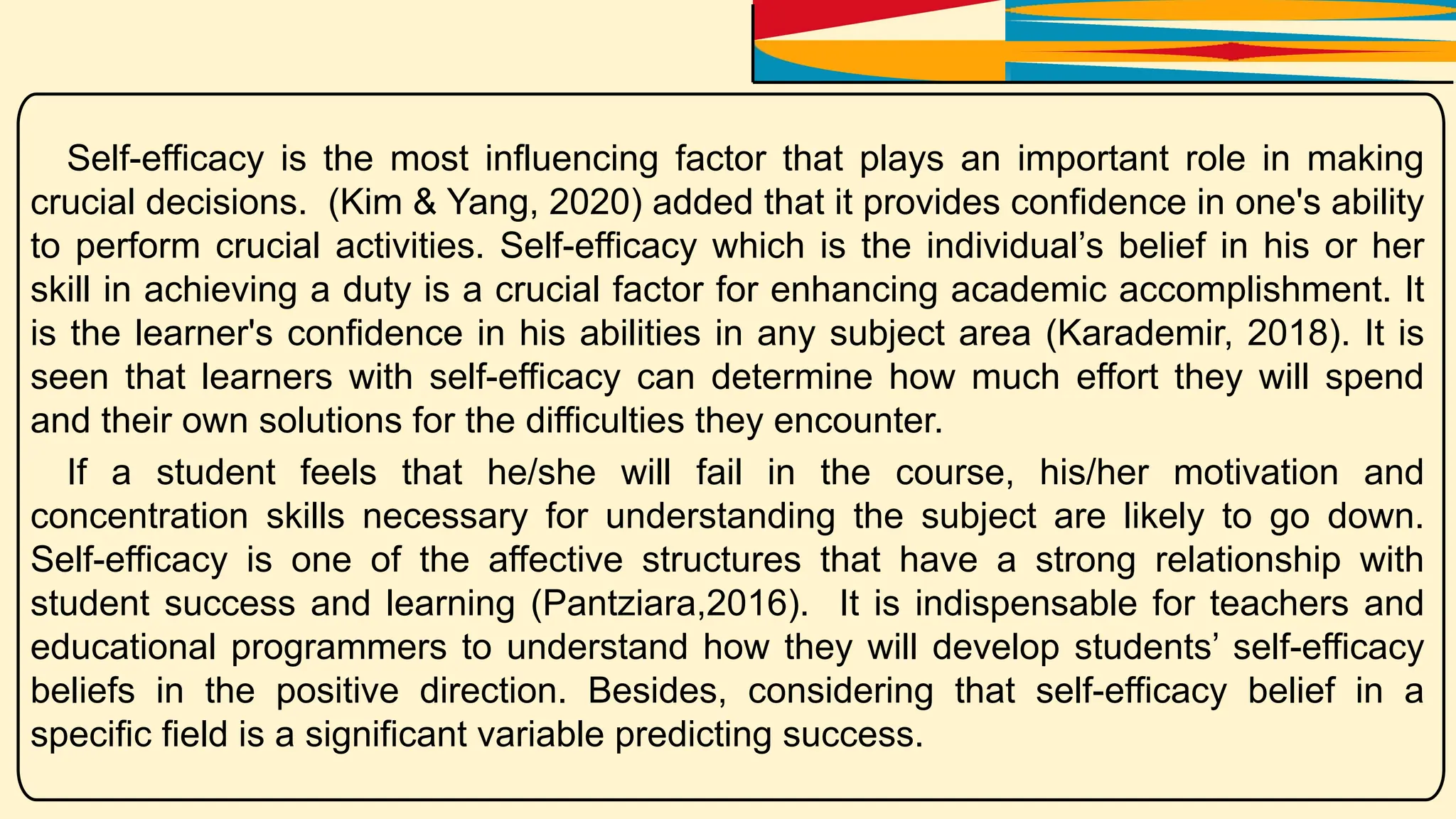 Classroom environment , student efficacy | PPTX