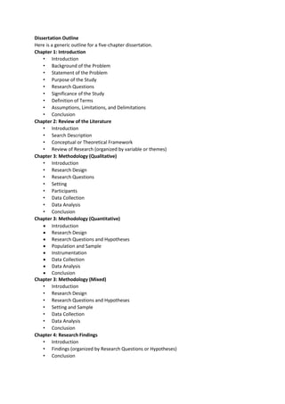 Dissertation Topic; Dissertation Outline | PDF | Science