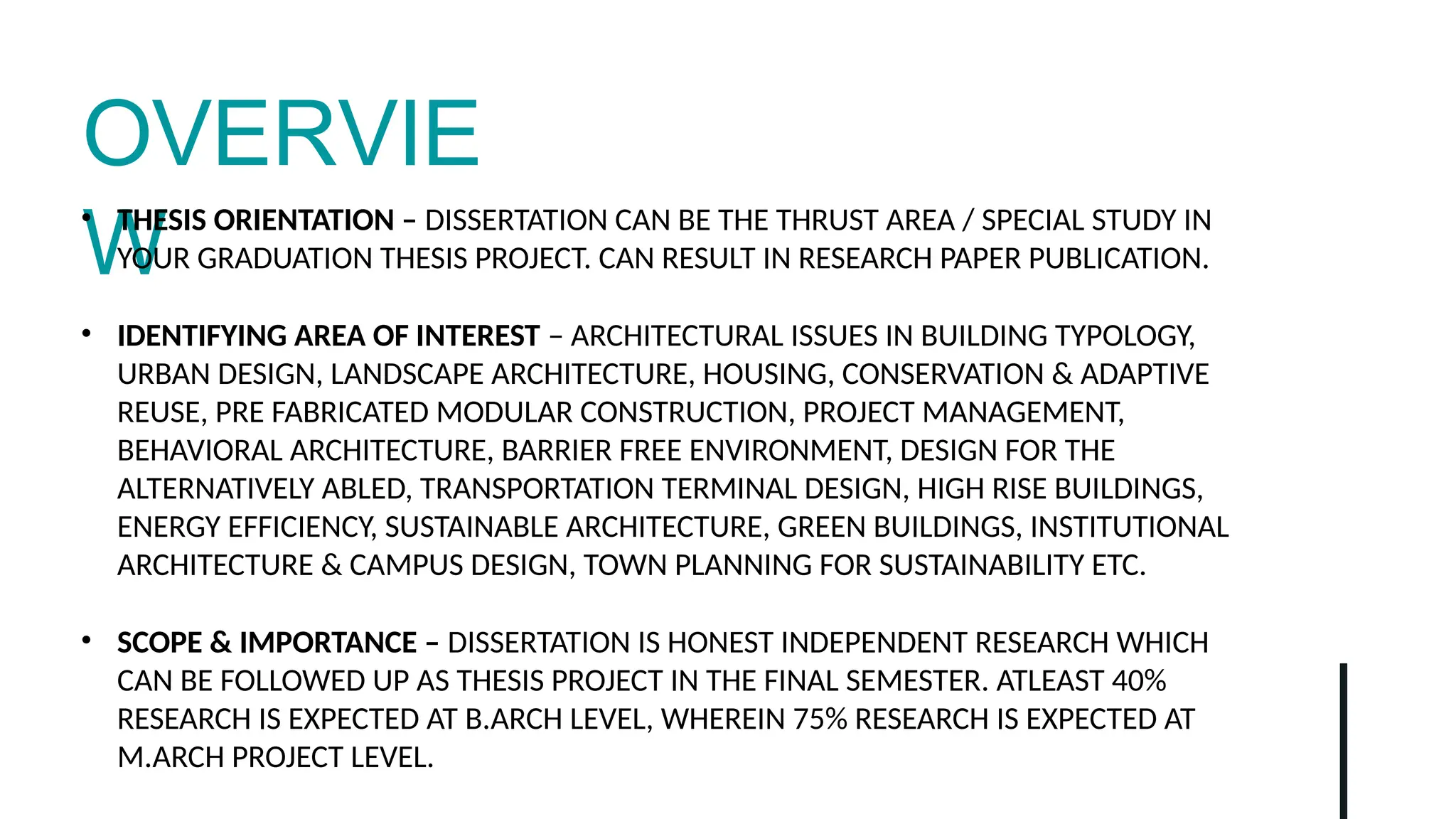 Dissertation topics in Architecture for UG students | PPTX