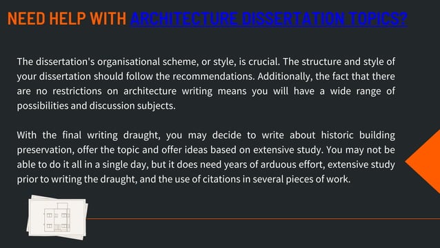 Dissertation Topics In Architecture for London.pptx